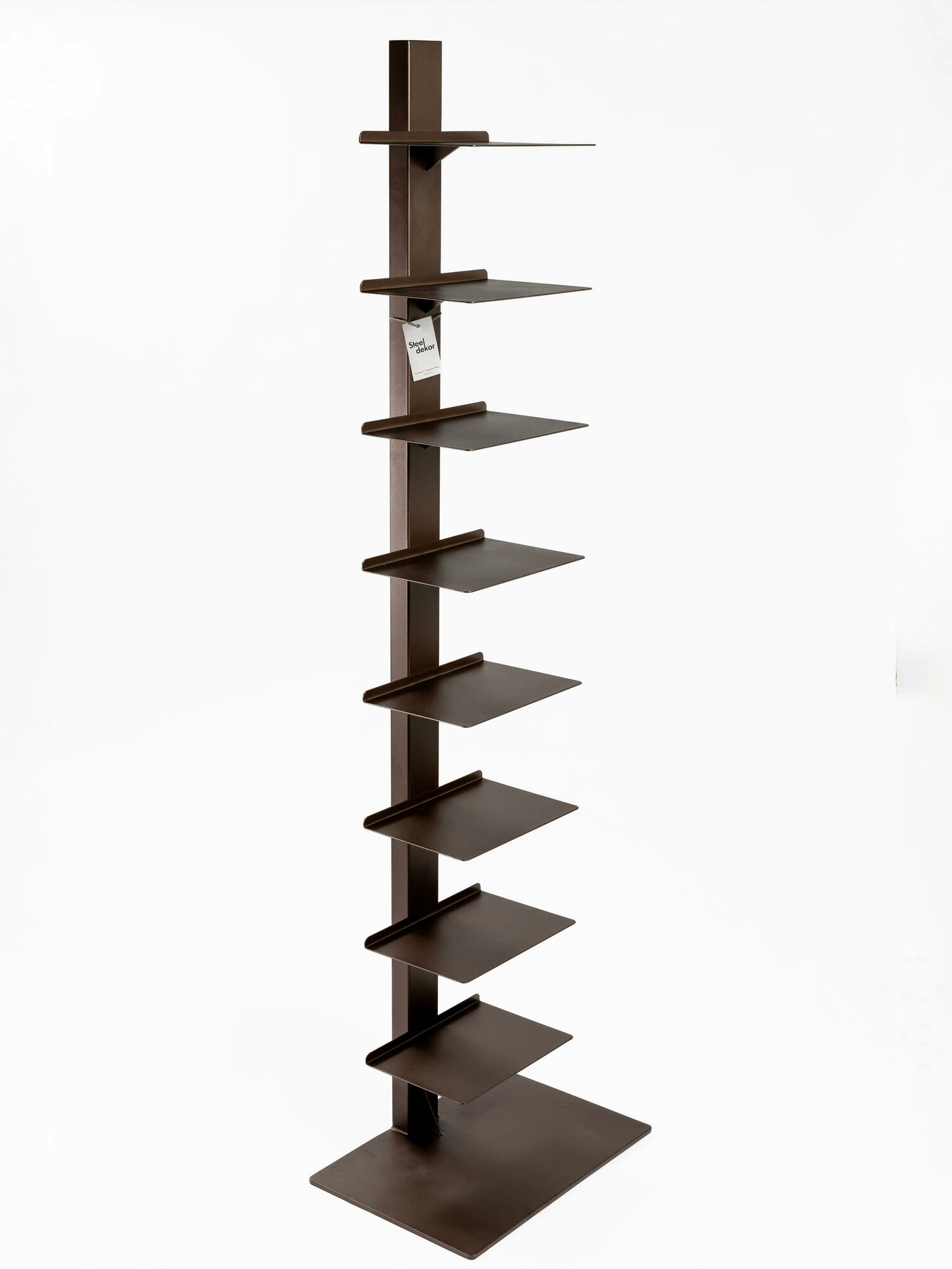 Стеллаж Steel Dekor, для книг, металл, цвет венге, 50 см х 35 см х 180 см