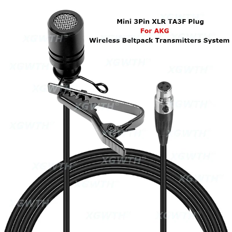 Петличный микрофон, всенаправленный, для Shure Sennheiser AKG MiPro Samson For AKG 3 Pin