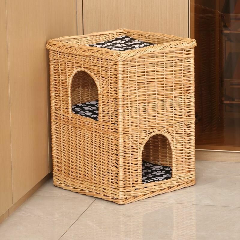 Ротанговый многослойный наполнитель для домашних животных four seasons универсальная моющаяся кошачья вилла