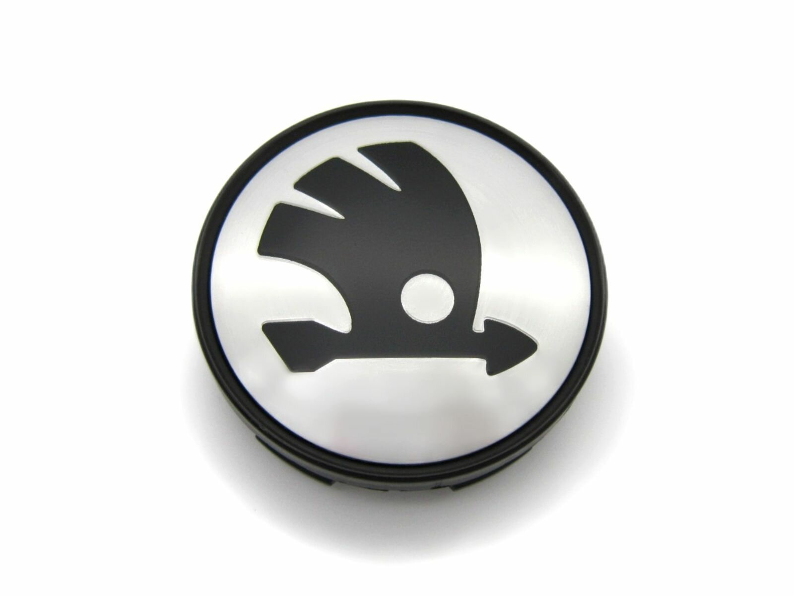 Колпачок, заглушка на литый диск Skoda new chrome 59/56/10 мм, 1 шт.