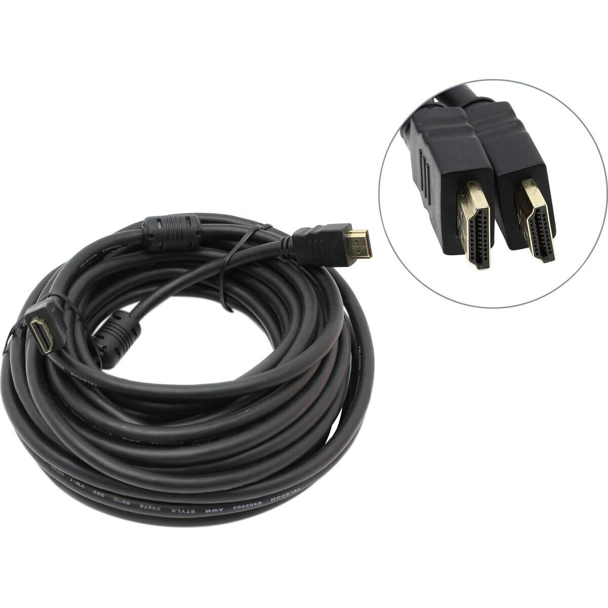 Telecom Кабель HDMI to HDMI (19M -19M) ver1.4 10м 2 фильтра