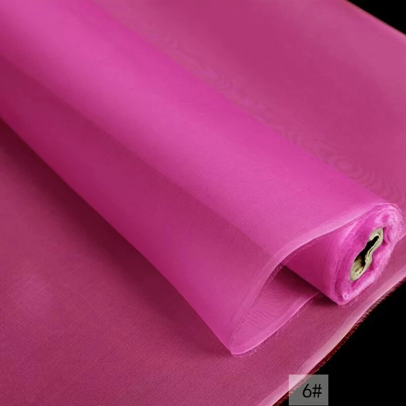 Шелковая органза Scarlynn Розовый, 6