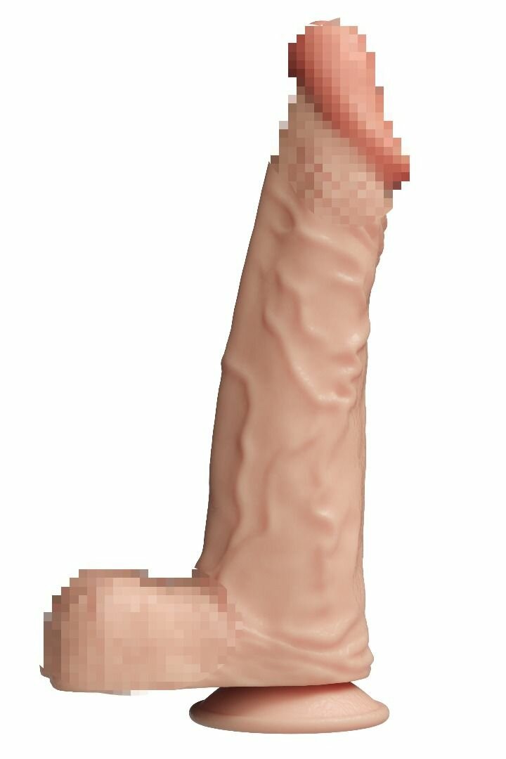 Вибратор-реалистик Lovetoy на присоске, перезаряжаемый, 10 режимов, 20 см