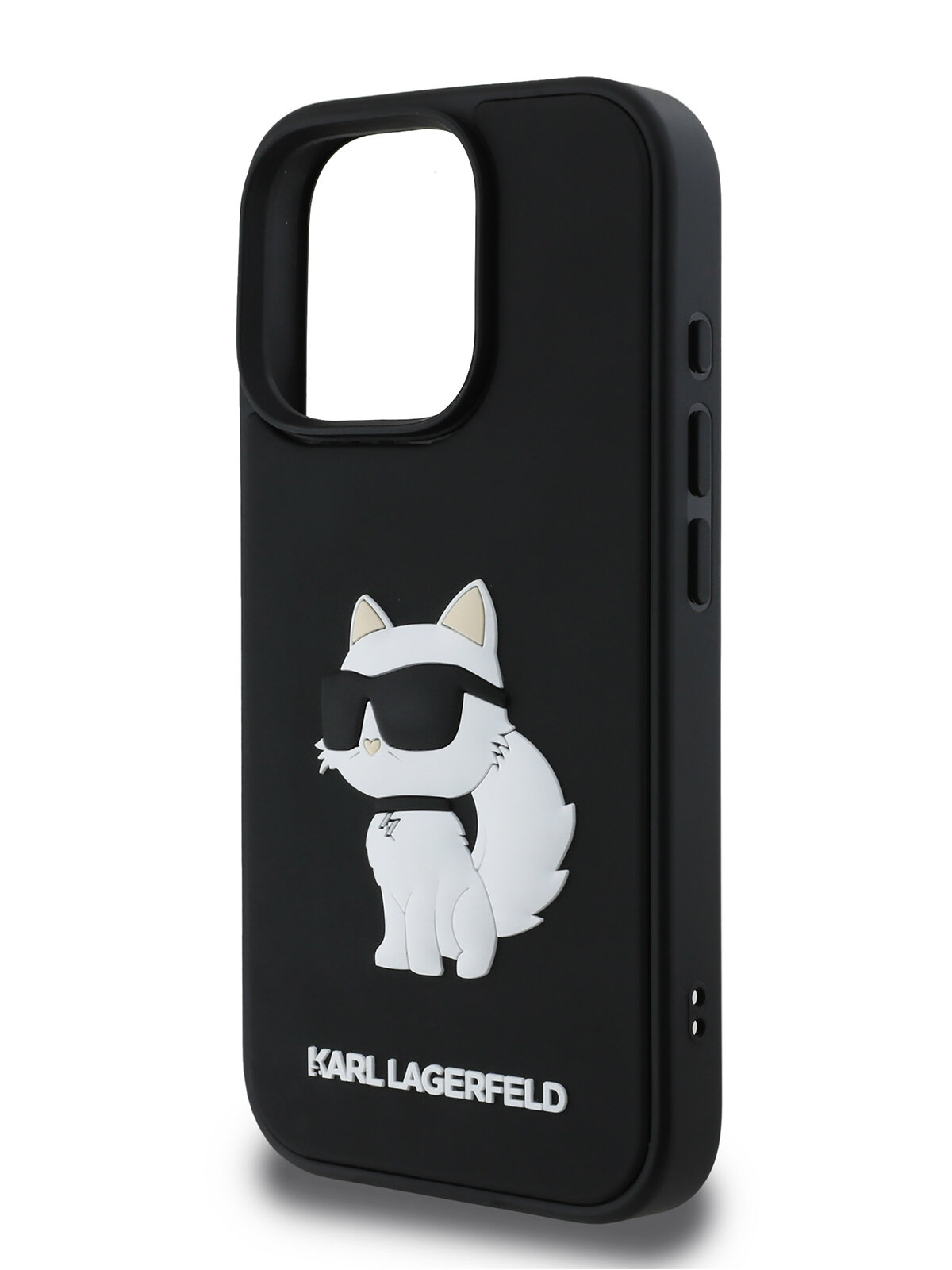 Lagerfeld для iPhone 16 Pro чехол 3D Rubber NFT Choupette Hard Black