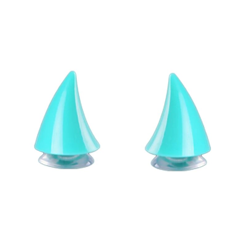 1 шт. многоцветный шлем Дьявол Рога мотоцикл электрический велосипед Бирюзовый, 2pc short 06