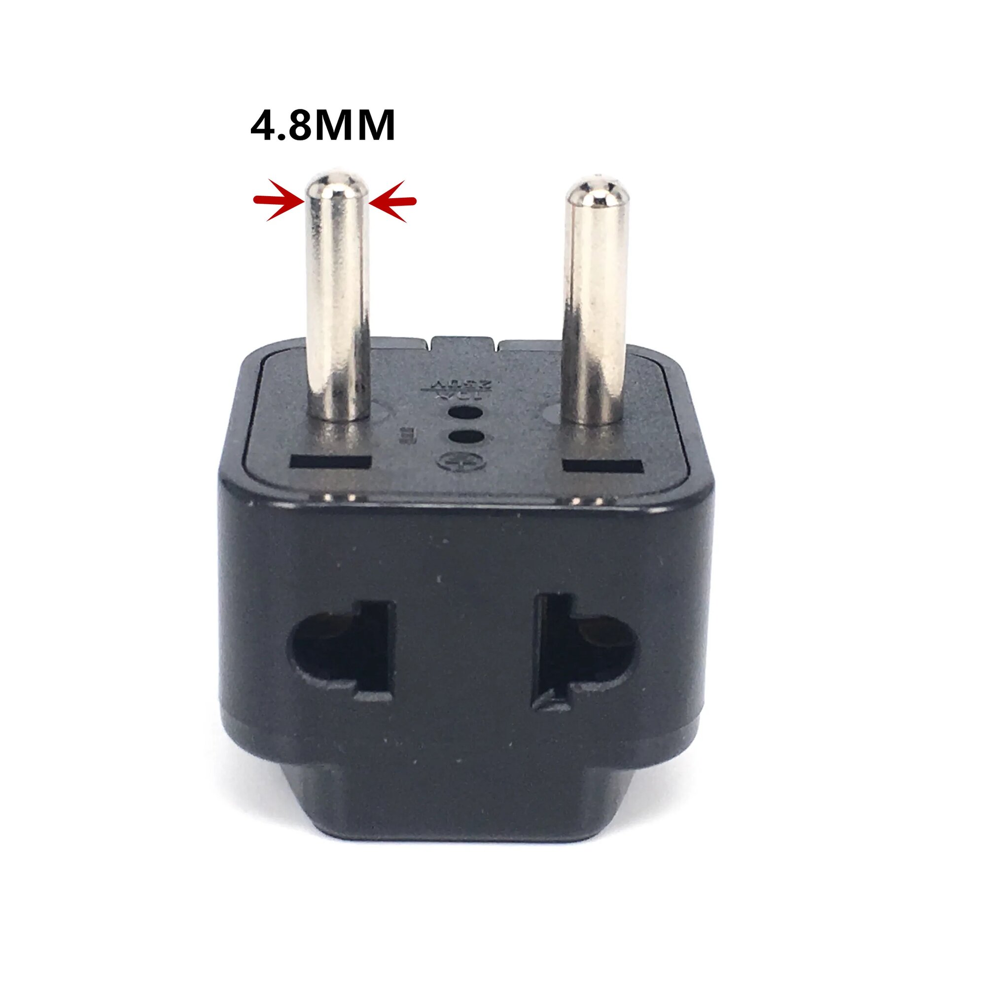 Международный адаптер Bolantedz 2 в 1 белый/черный Black, 4.8mm pin eu plug