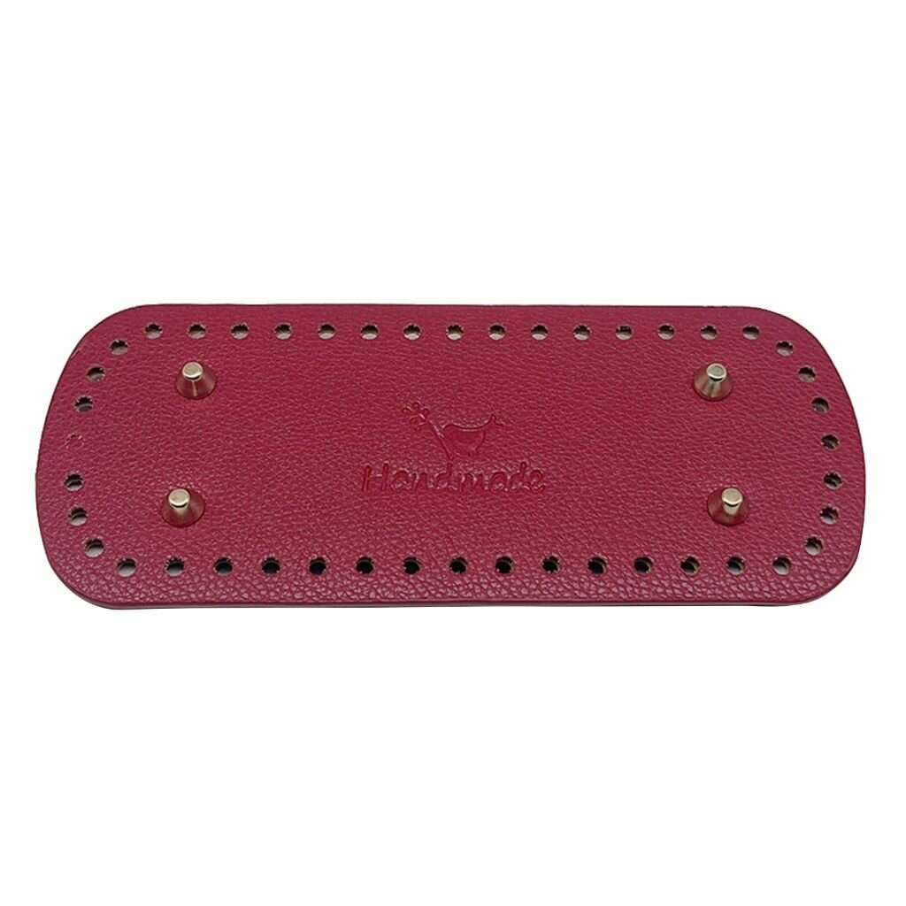 Кожаное дно для сумки ручной работы, овальное с 44 отверстиями, прочная заготовка для вязания крючком, аксессуар для сумок-ведро своими руками, 20x8 см