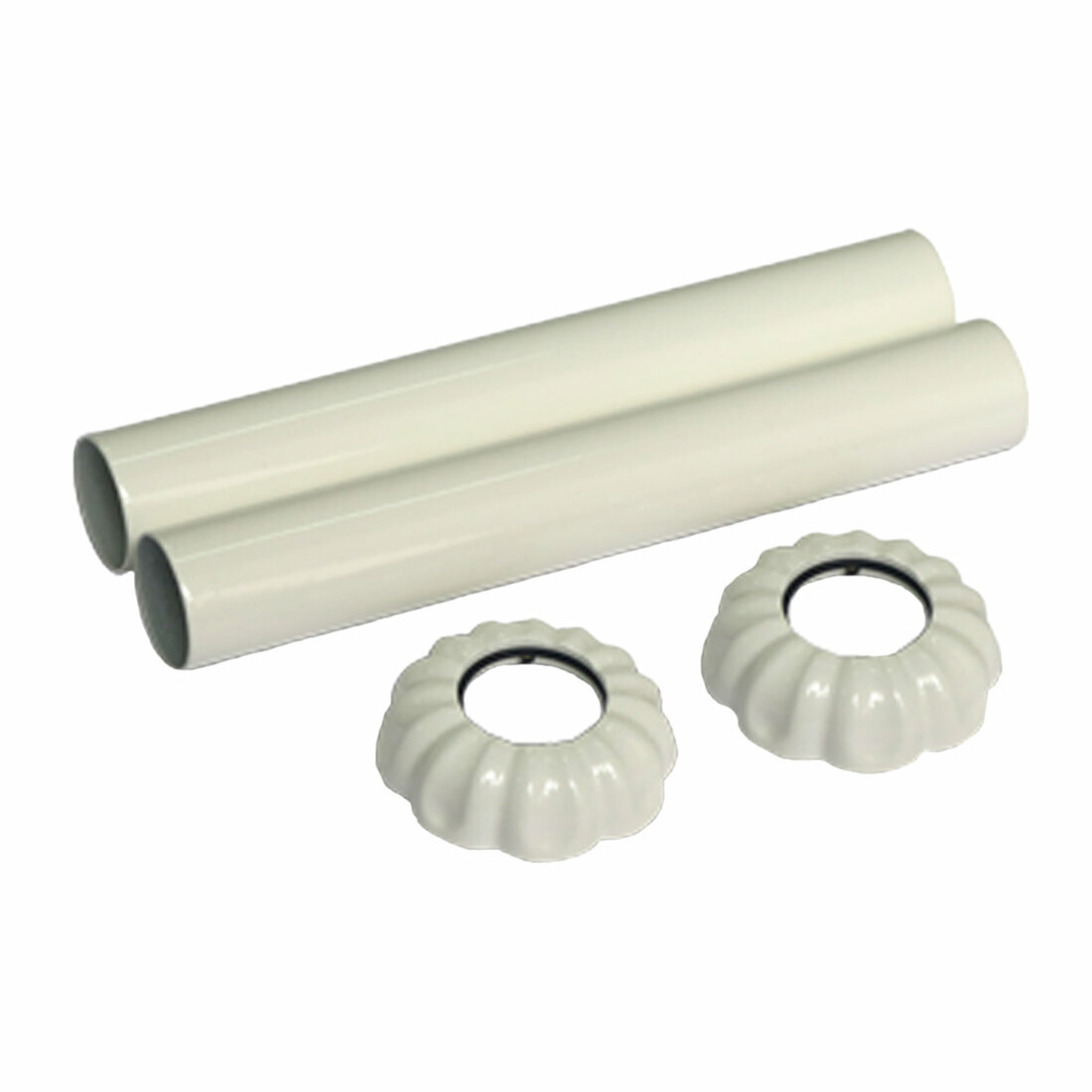 Комплект декоративных трубок SR Rubinetterie "ретро", 70xD 18-20-1/2" цвет белый