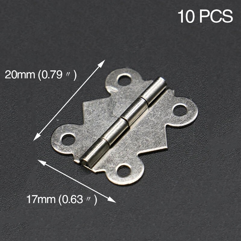 Мебельные петли бабочка Silver 20x17mm, 10 шт.
