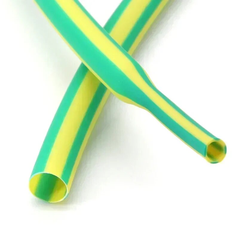 Полиэтиленовая термоусадочная трубка 2:1, желто-зеленая, 1 метр 2mm