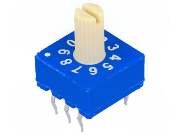 Переключатель ECE ERD210RSZ кодирующий, DEC/BCD с валом, 1 шт