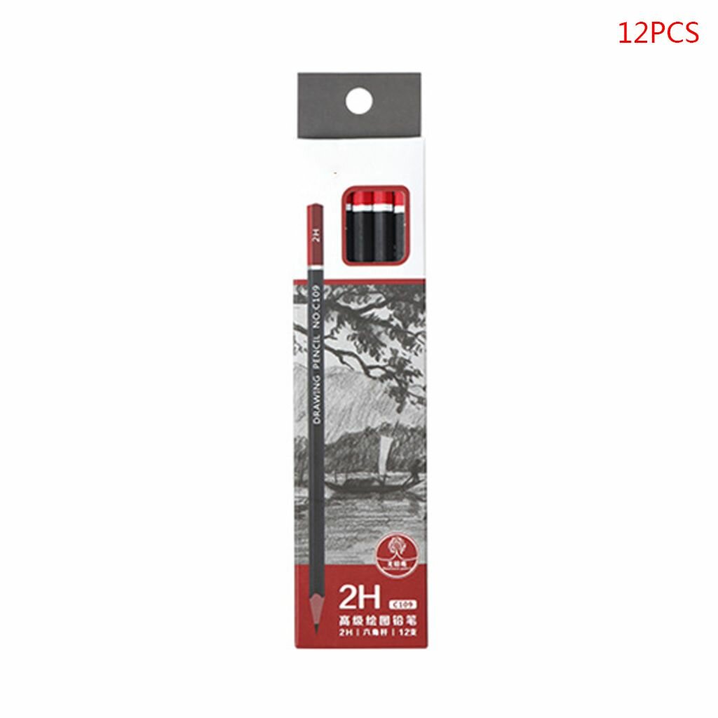 Карандаши для рисования 12 шт./уп. 2H HB 2B 3B 3H 4B 5B 6B 8B 10B