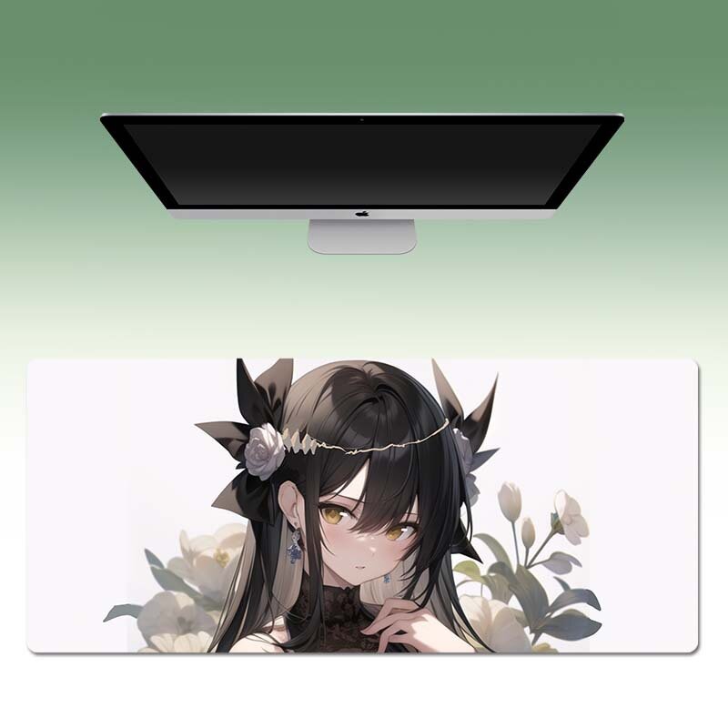 Коврик для мыши Liangcaida Cute Anime Girl Keyboard Pad, натуральный каучук, нескользящий, 800х300х3 мм