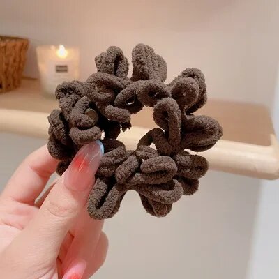 Мягкие плюшевые резинки для волос с помпоном PO-09