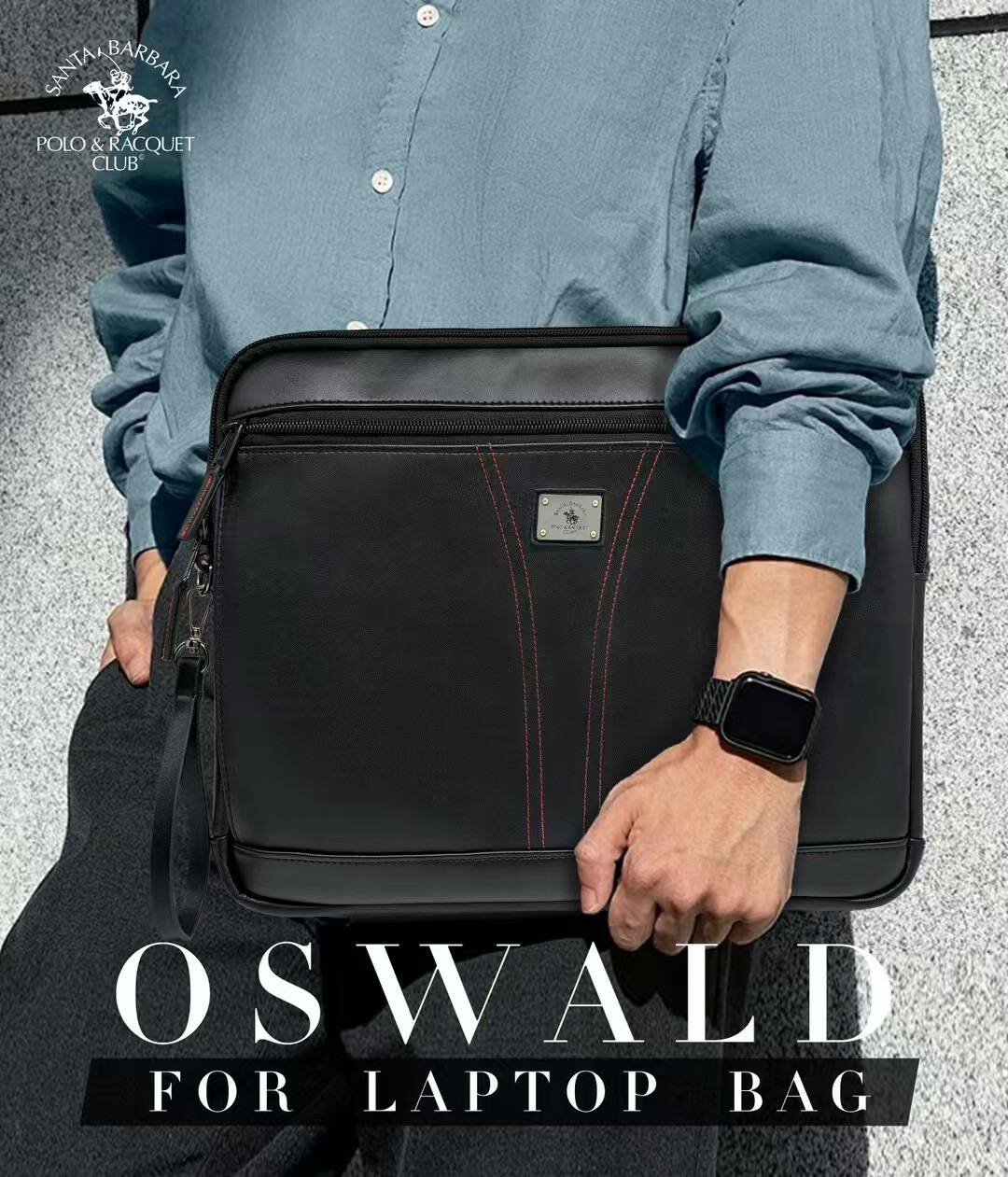 Сумка-чехол POLO SANTA-BARBARA OSWALD для ноутбука, черный