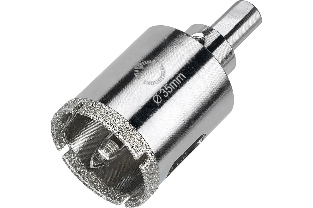 Diamond Industrial алмазная коронка керамогранит и керамика с центрирующим сверлом 35 мм