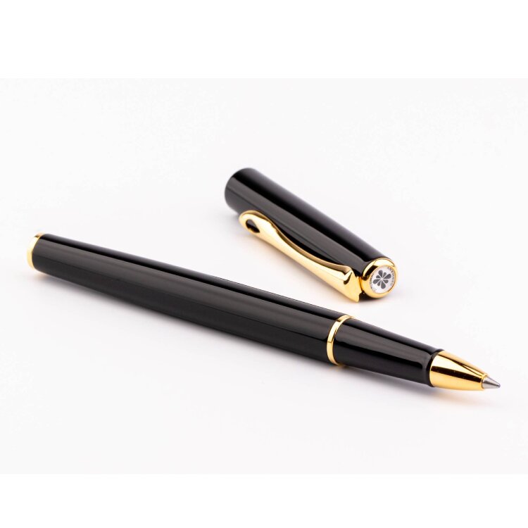 Ручка-роллер Diplomat Traveller black gold черная (D40706030)
