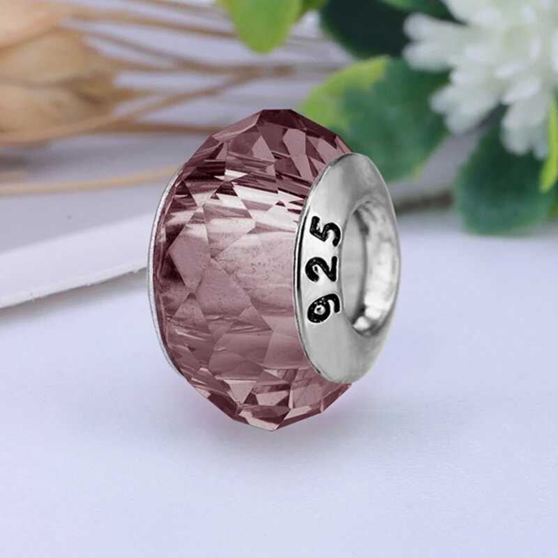 Бусина для браслета из муранского стекла, серебро 925, YW17285-1