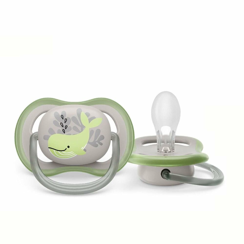 Авент пустышка силиконовая ортодонтическая Ultra Air 6-18мес с футляром SCF086/05