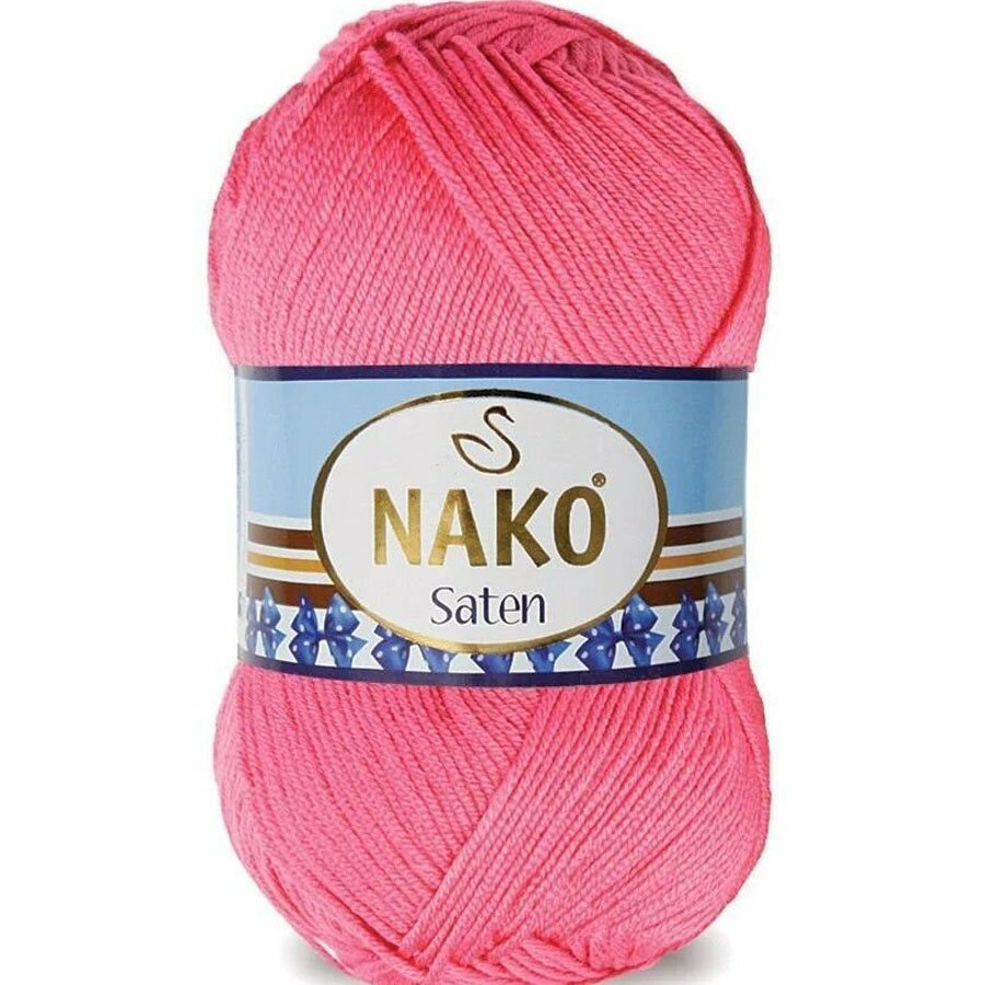Пряжа Nako SATEN 100 236 яр. розовый (5 мотков)