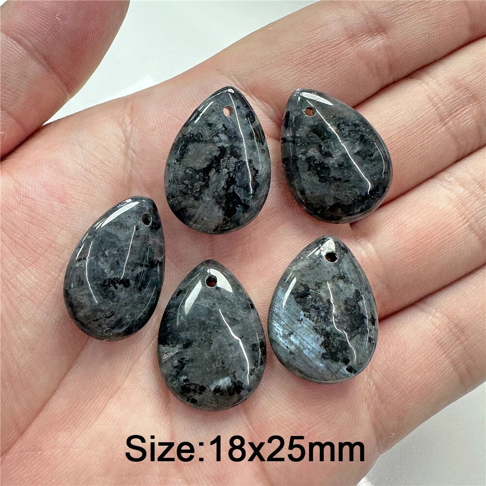Бусины из лабрадорита, аметистов, кварца RISYF 3PCS, Dark Labradorite
