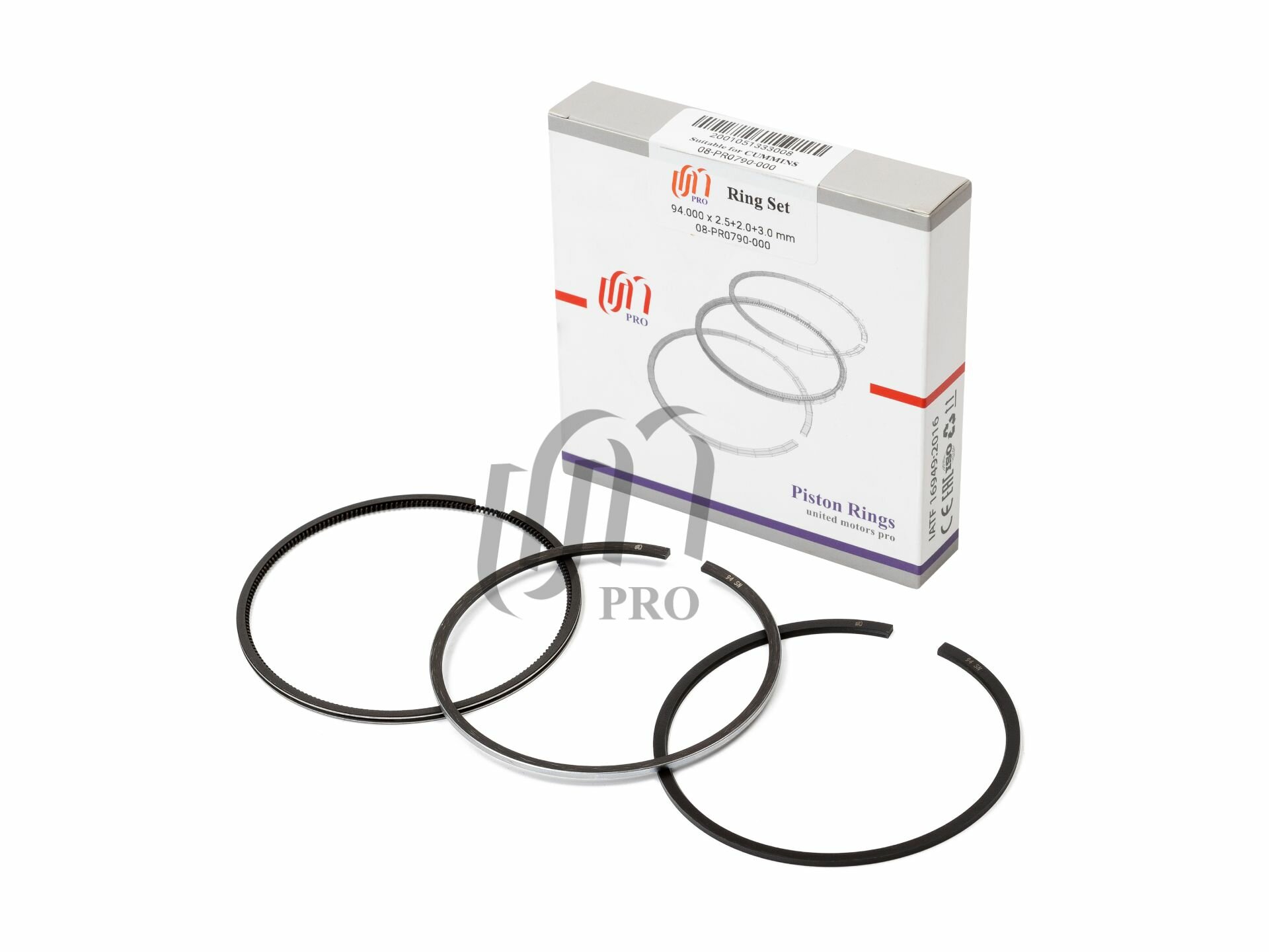 Кольца поршневые STD Cummins ISF2.8 S3129T d94.0 STD 2.5-2.0-3.0 на 1 цил. UM