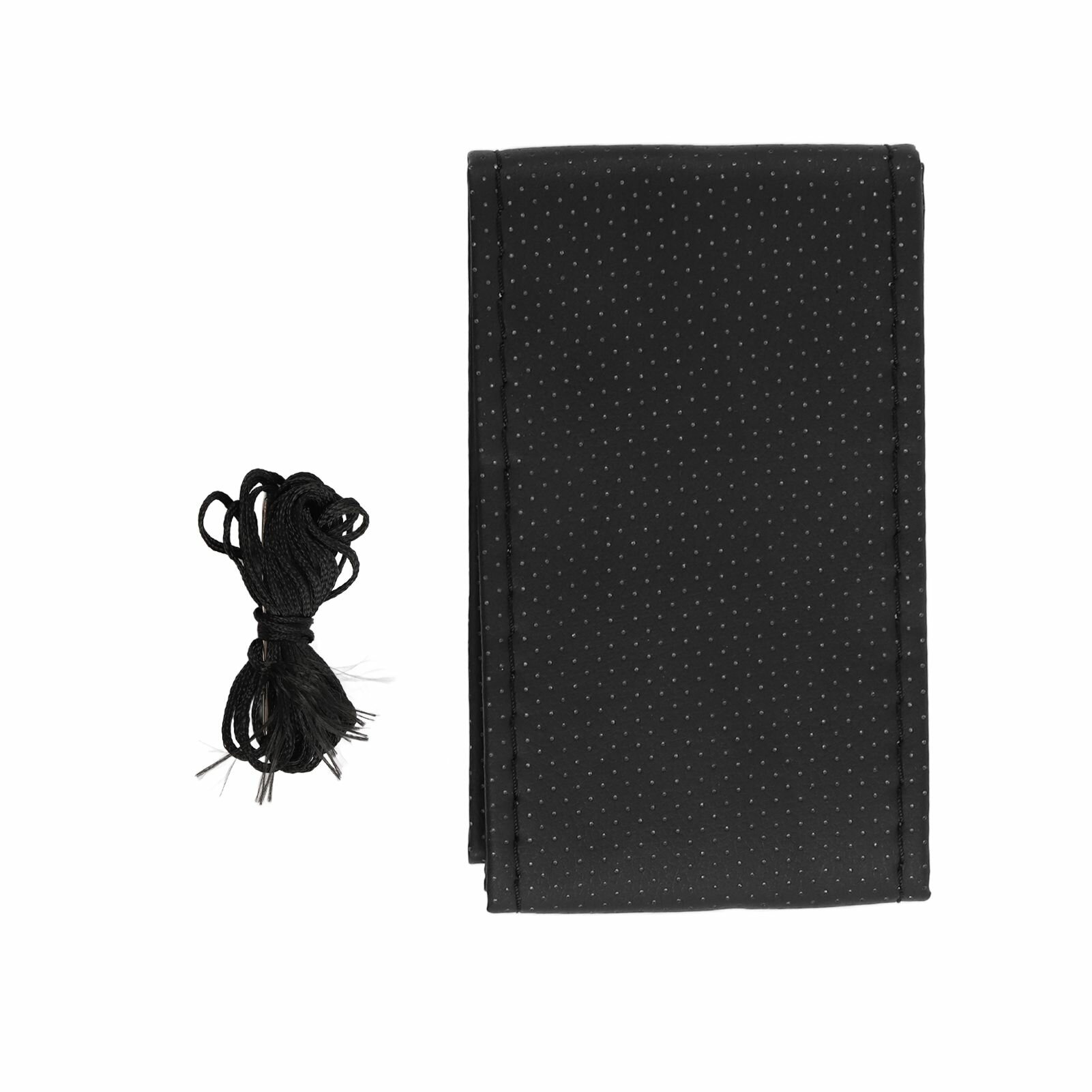 Обертка для вышивки руля с игольной нитью, черный чехол, сшитый своими руками вручную для автомобиля, грузовика