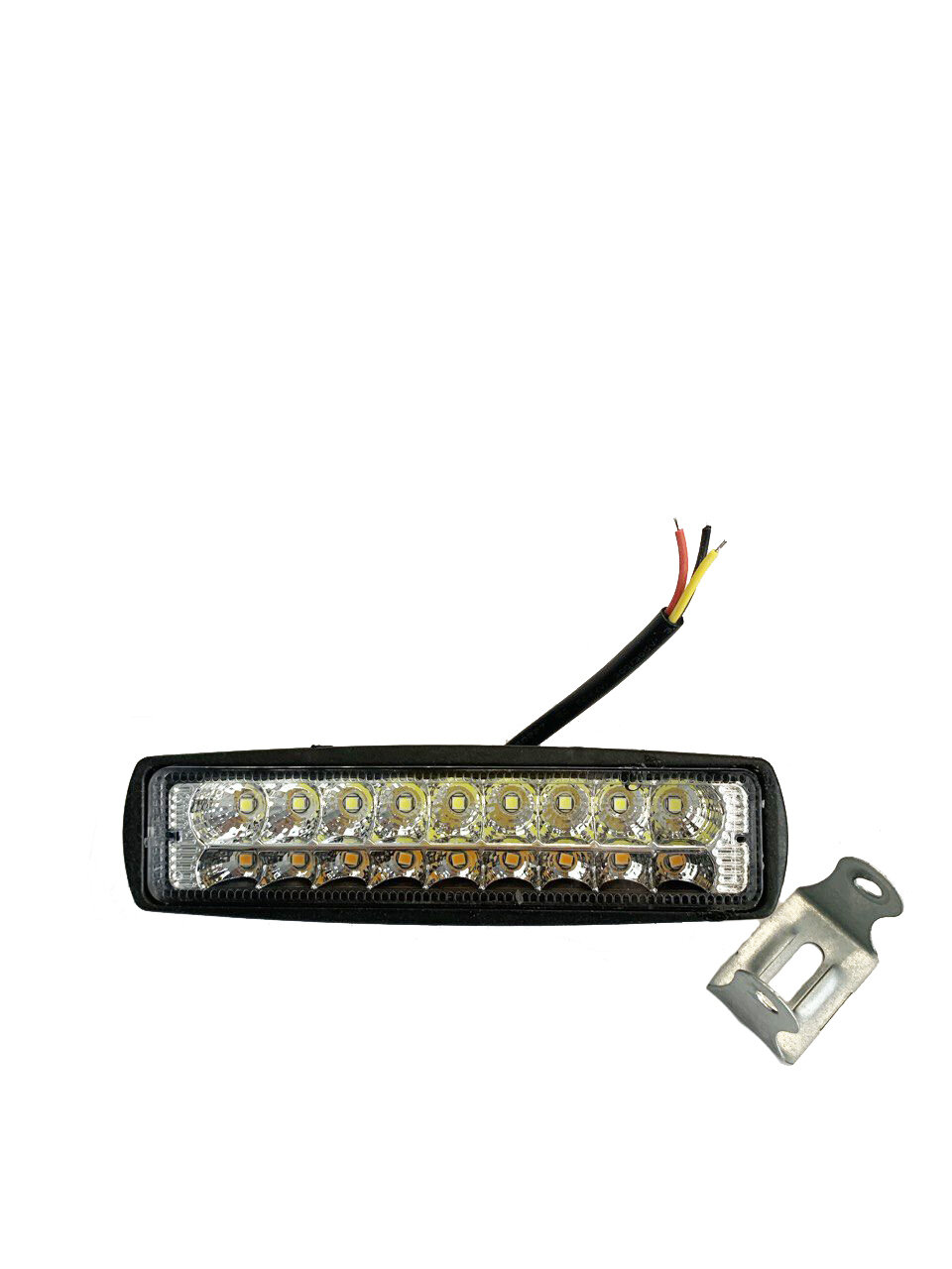 Фара LED дополнительного света, узкая, (пластик) 18 диодов, 3 провода