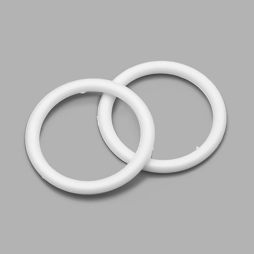 Кольцо для бюстгальтера айрис 12 мм пластик, белый, 100 шт (ГТ1000)