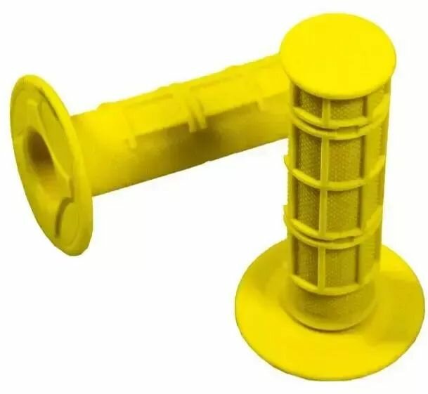 Ручки руля (грипсы) MX 1/2 Waffle (желтый) на мотоцикл, питбайк, эндуро.