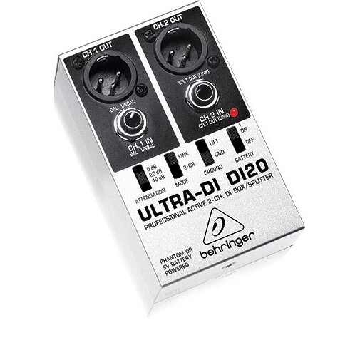 Активный di-box/сплиттер Behringer DI 20 ULTRA-DI