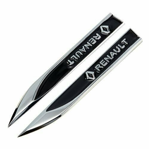 Наклейка RENAULT 3D, металлический 14,8 х 1,8 см, 2 шт