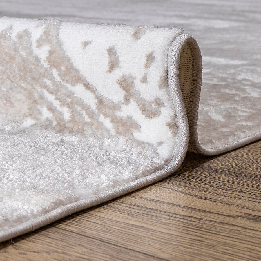 Ковер, Овал, Бежевый, Серый, Белый, Современный, на пол, в гостиную, спальню, в ассортименте (150 см. на 230 см.)