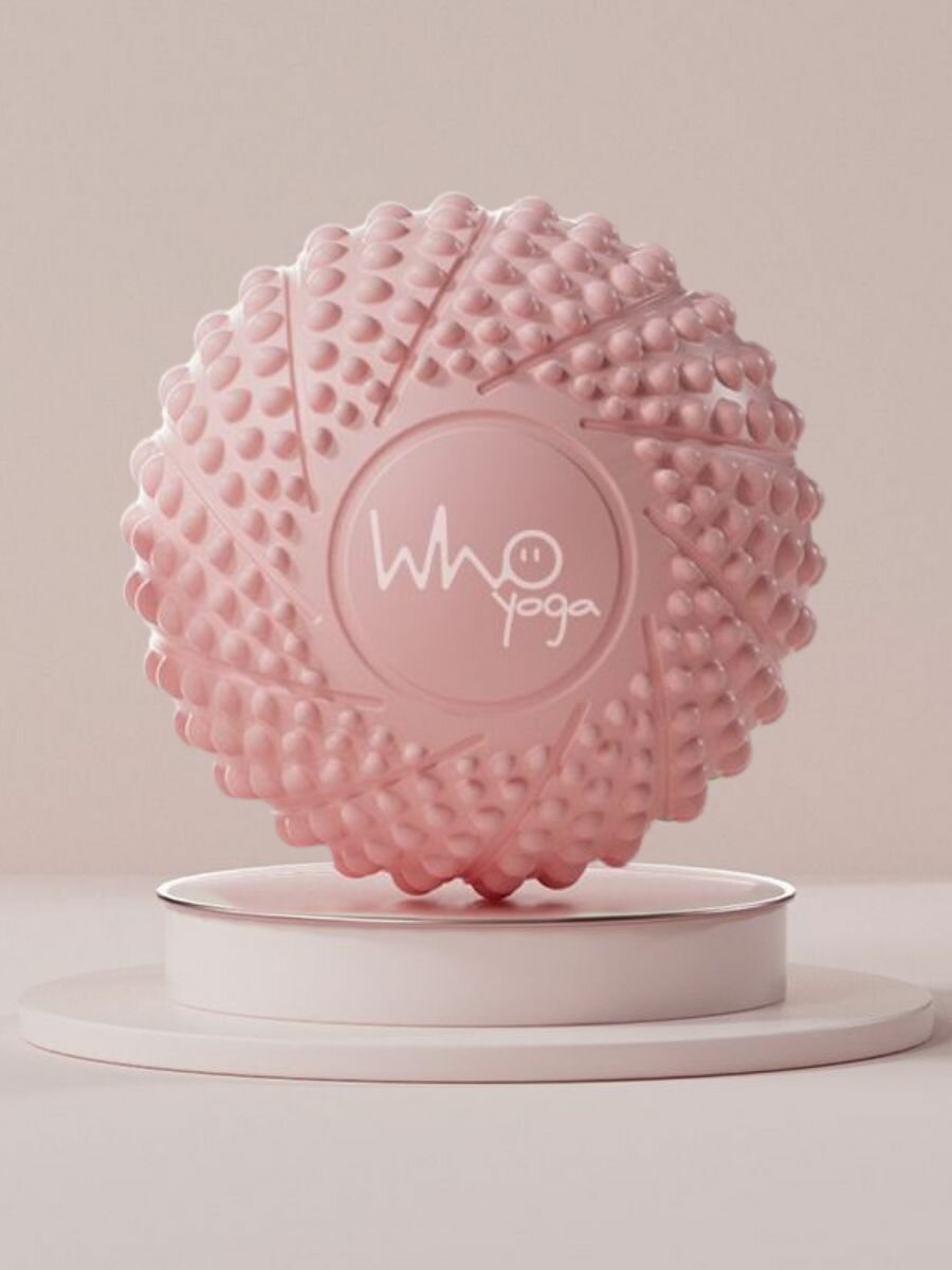 Мячик массажный с шипами 6.5 см розовый