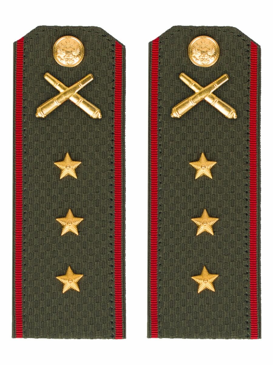 Погоны МО РВиА зеленые звание Старший прапорщик Картон