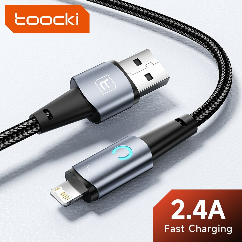 USB-кабель Toocki для iPhone 14 13 12 11 Pro Max XR XS 8 7 6s 5 Plus, кабель для быстрой зарядки Lighting для iPhone, ка