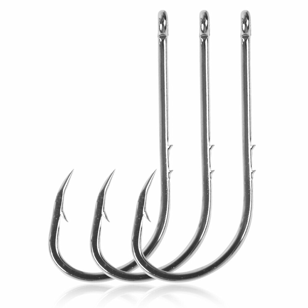 100pcs Double-barbed Fishing Hook Fishhook High Carbon Steel Saltwater Freshwater