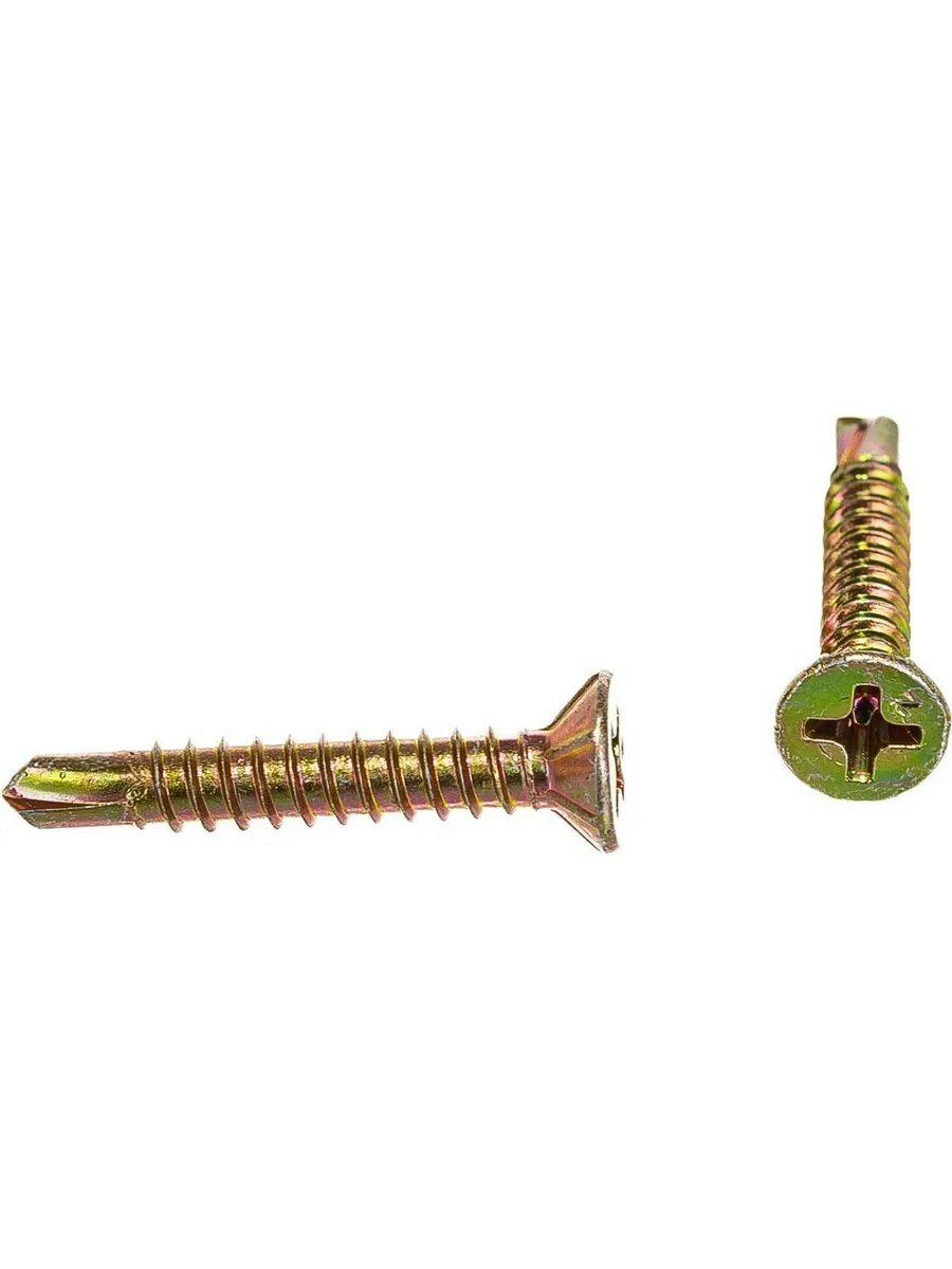 Саморезы 1 Marka, с буром, универсальные, 25х3,9мм, желтые, 500шт