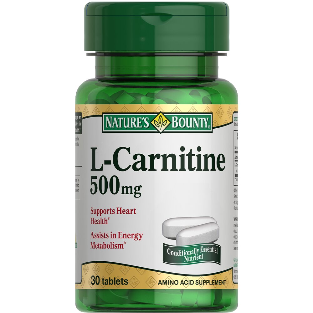 БАД Nature's Bounty Таблетки "L-Карнитин 500 мг", 30 шт. L-Carnitine 500 mg