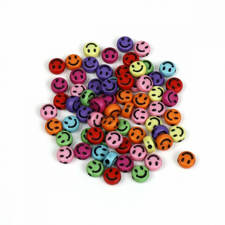 Бусины смайлики M4H-B007 уп.500г