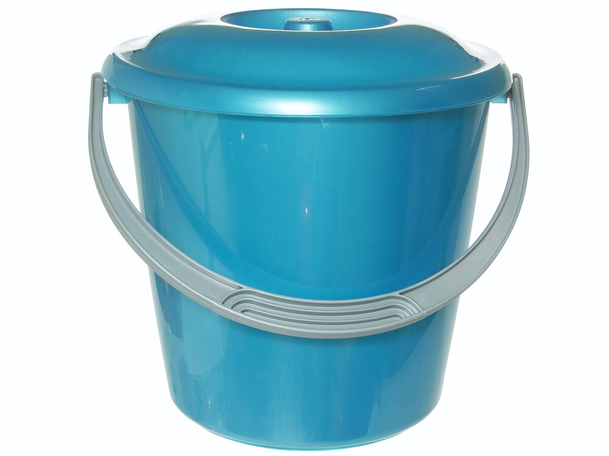 Ведро 10л «Соло» с крышкой, пластиковое, с ручкой, для дома и уборки