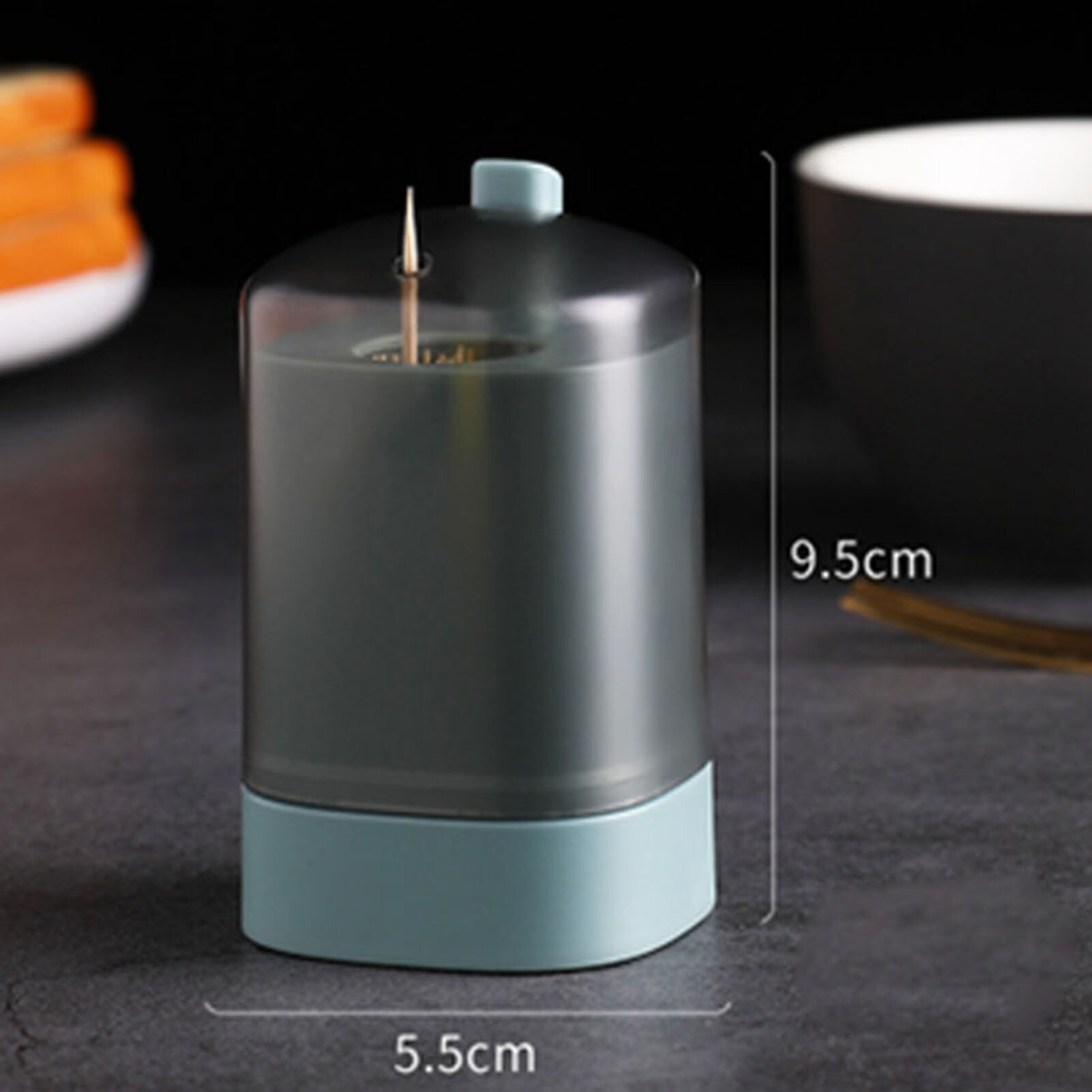 Автоматическая коробка для зубочисток, автоматическая выдвижная, съемная бутылка, прозрачное окошко, коробка для хранения зубочисток для домашнего ресторана, Green