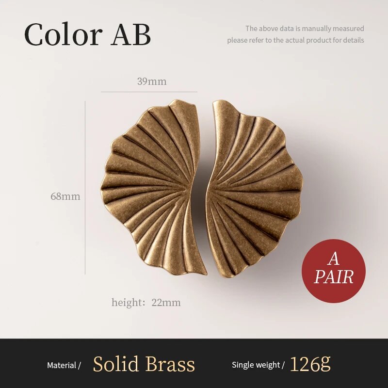Ручки для шкафов из латуни, античная латунь, Color: Pitch-32mm-a pair