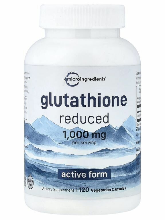 Глутатион, восстановленный, 120 вегетарианских капсул (500 мг в 1 капсуле), Micro Ingredients