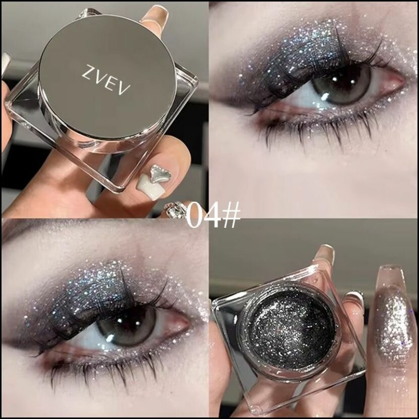 Жидкие блестящие тени для век -алмазное мерцание, металлик, мокрый эффект (3D-сияние)