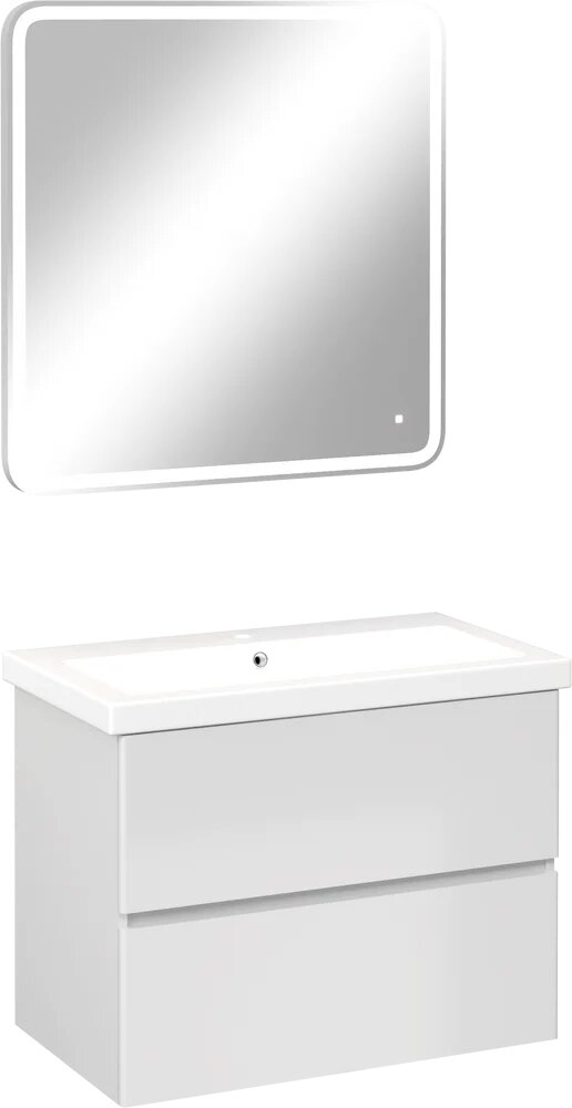 Мебель для ванной комнаты STWORKI Колдинг 80 белая, с раковиной Como 80