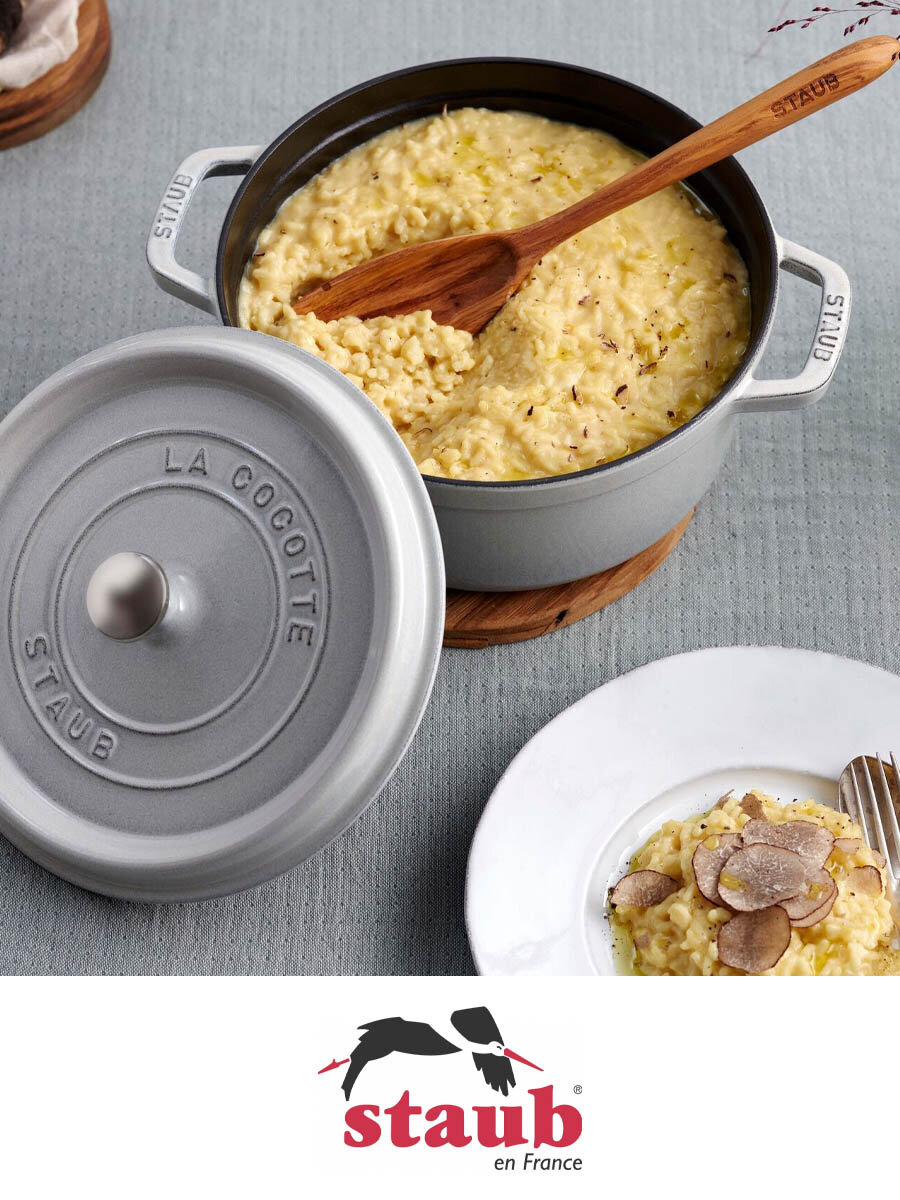 Кокот чугунный Staub La Cocotte 3.8л, белый трюфель, покрытие эмаль