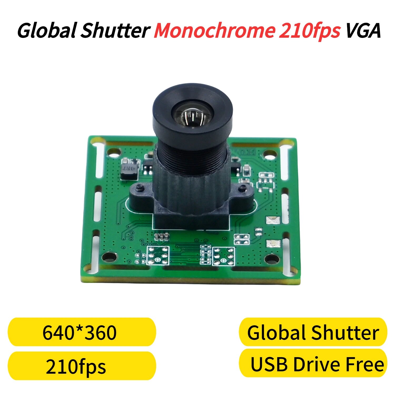Монохромная веб-камера GXIVISION VGA 210fps, 3mm