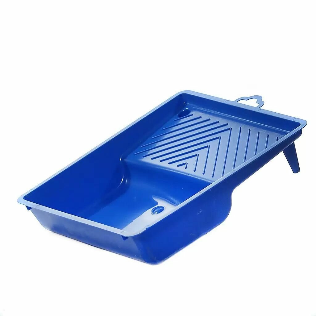 Ванночка для краски Шпунтик, рифленая, пластик, цвет синий, 200x210мм