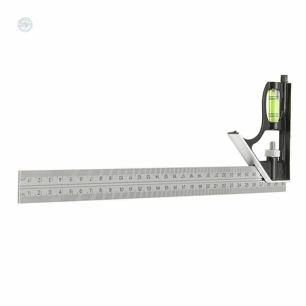 Комбинированный угольник линейка из нержавеющей стали и алюминия для точных измерений и разметки в мастерской и дома